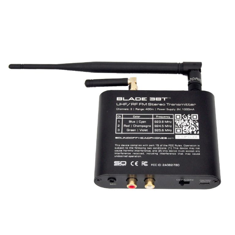 Sound Off Blade 3BT Transmitter from soundoffexperience.com